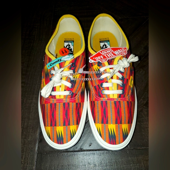Vans | Shoes | Vans Authentic Union Kente Cloth Comfycush Sneakers Us ...